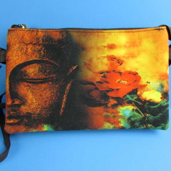 Desi Pop | Bags | Buddha Flowers Poppy Purse Artwork | Poshmark